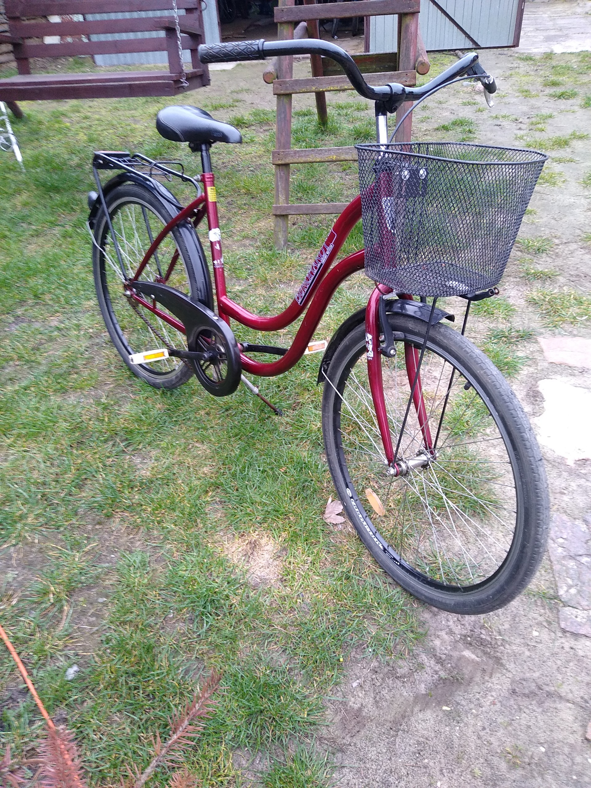 Ogłoszenie: Rower damka koło 28 jednobiegowa burdhardt koszyk z przodu ...