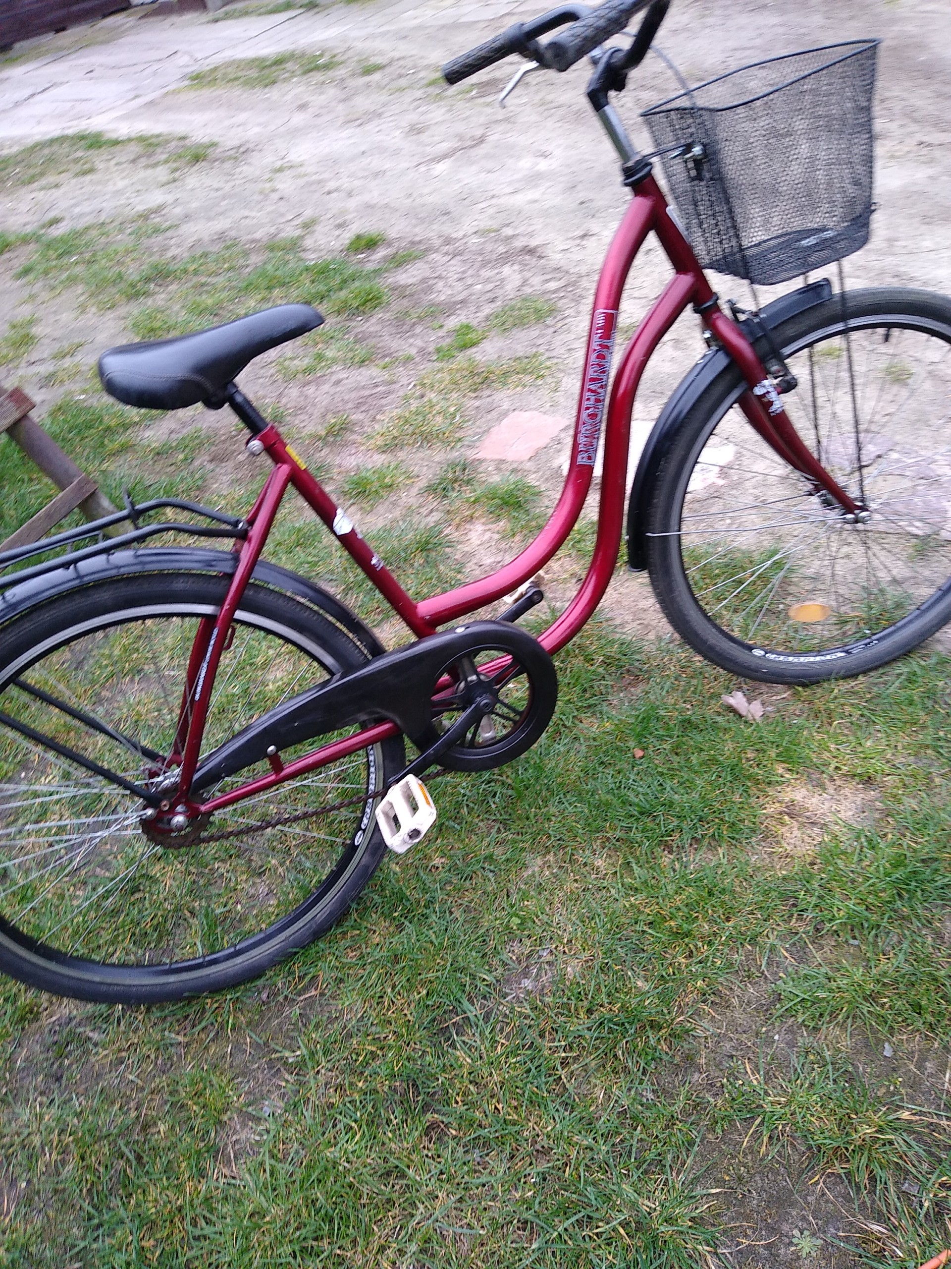 Ogłoszenie: Rower damka koło 28 jednobiegowa burdhardt koszyk z przodu ...