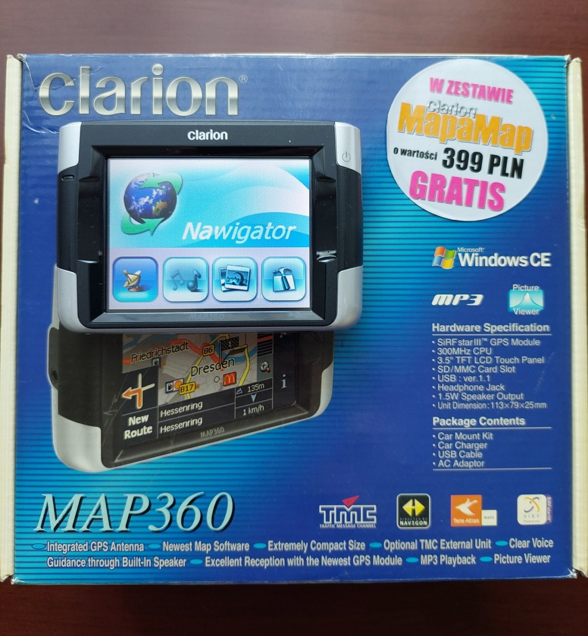 Ogłoszenie: Sprzedam nawigację CLARION MAP360, kategoria: telefonia gsm